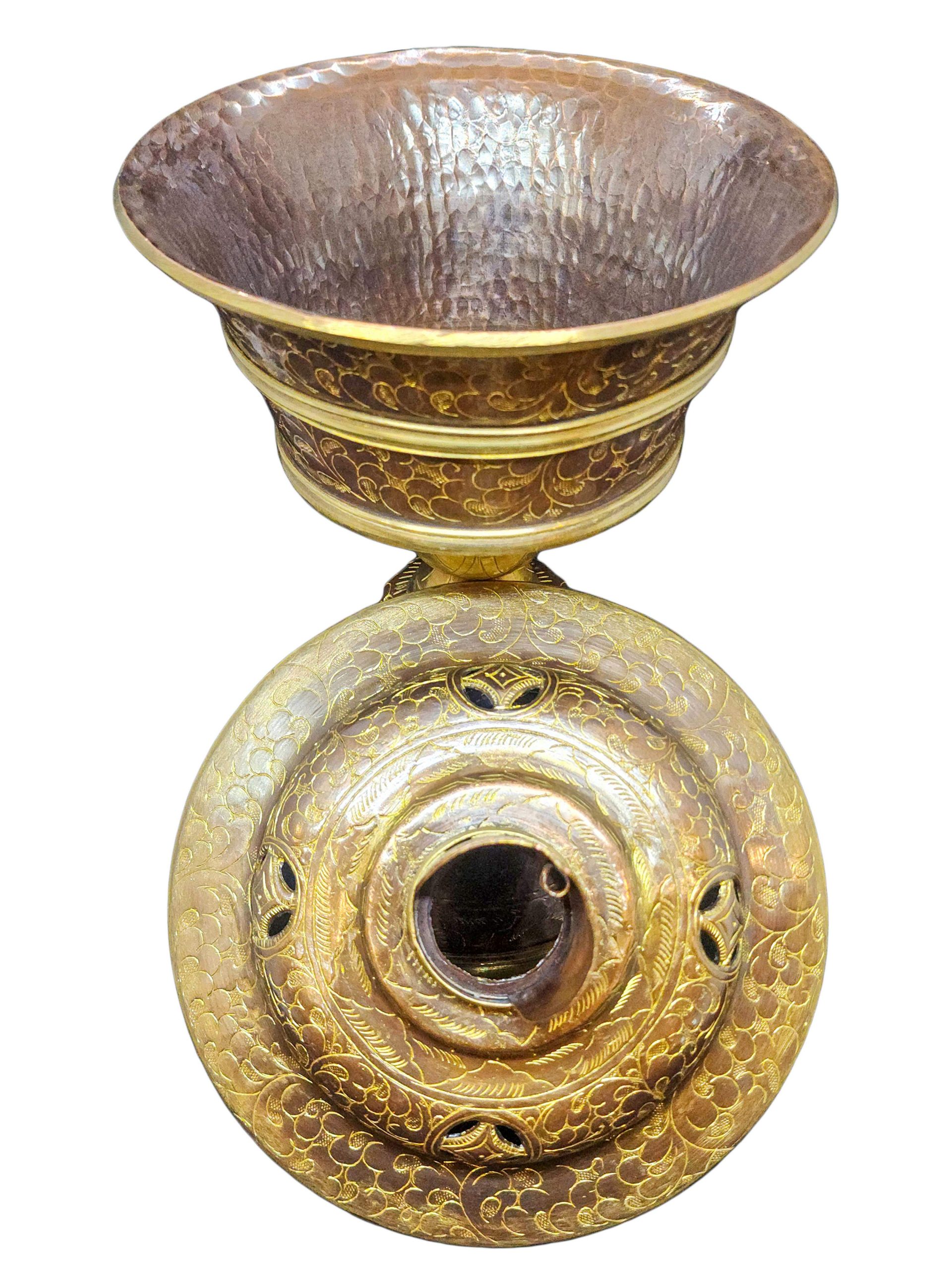 Copper Butter Lamp With Cap, Buddhist Ritual Items. – Kalachakra ...